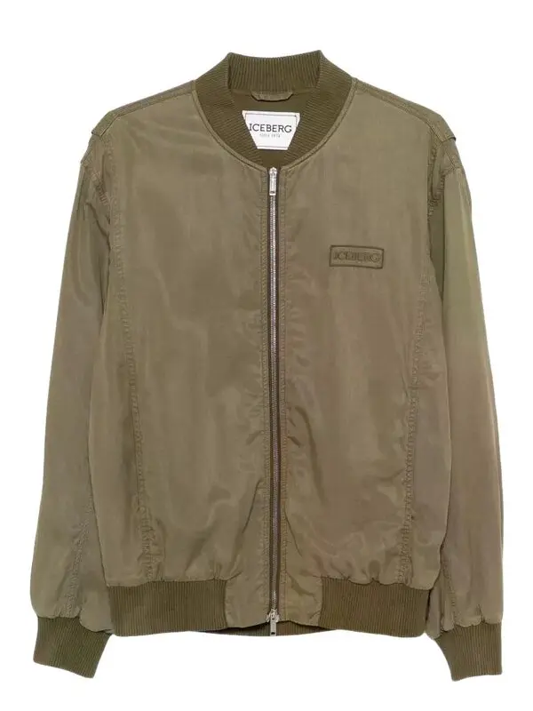 Iceberg Logo-patch Bomber Jacket - Green