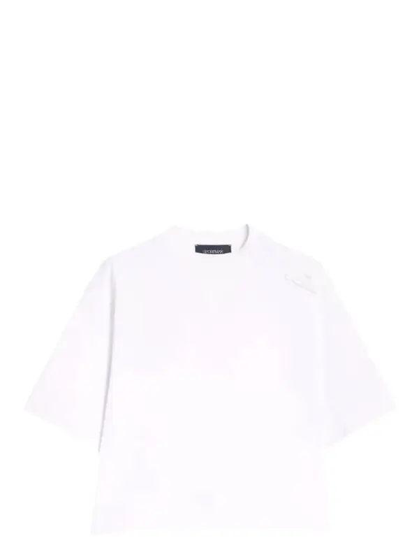 Sportmax Neck-detail T-shirt - White
