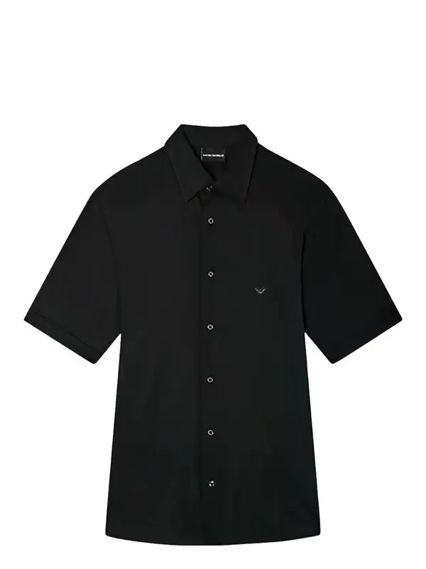 Emporio Armani Logo-detail Short-sleeve Shirt - Black