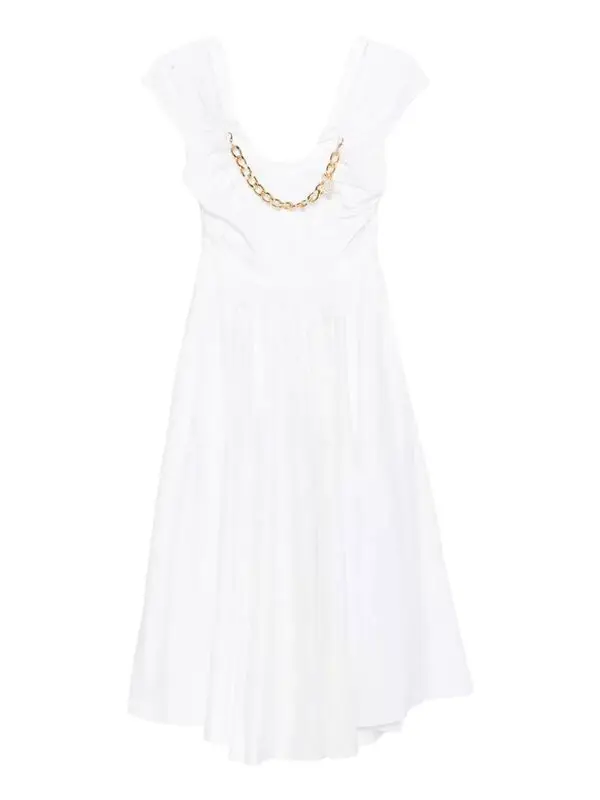 Elisabetta Franchi Chain-embellished A-line Mini Dress - White