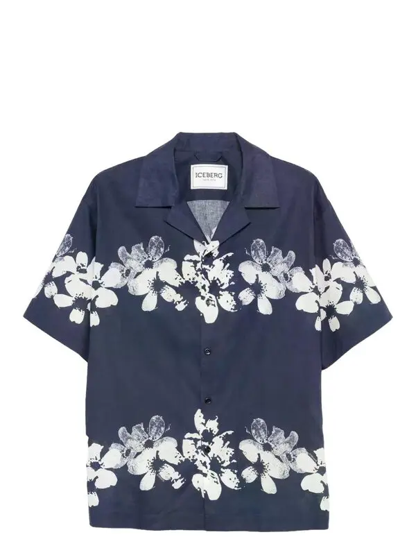 Iceberg Floral-pattern Shirt - Blue