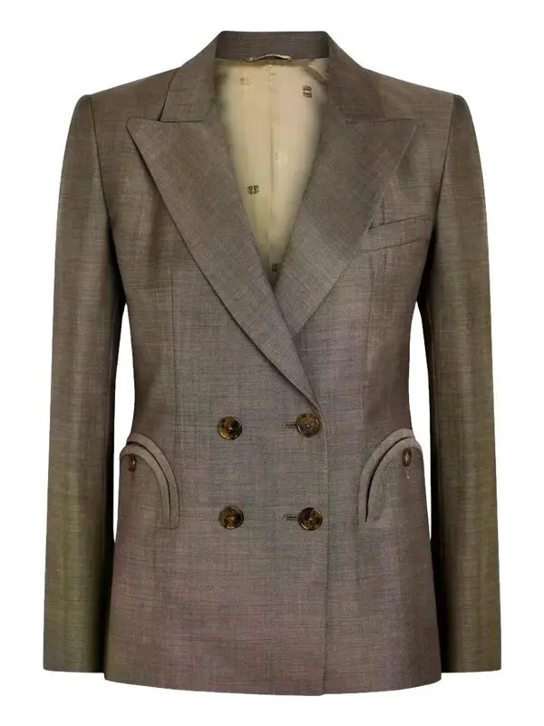 BLAZÉ MILANO Double-breasted Tailored Jacket - Brown