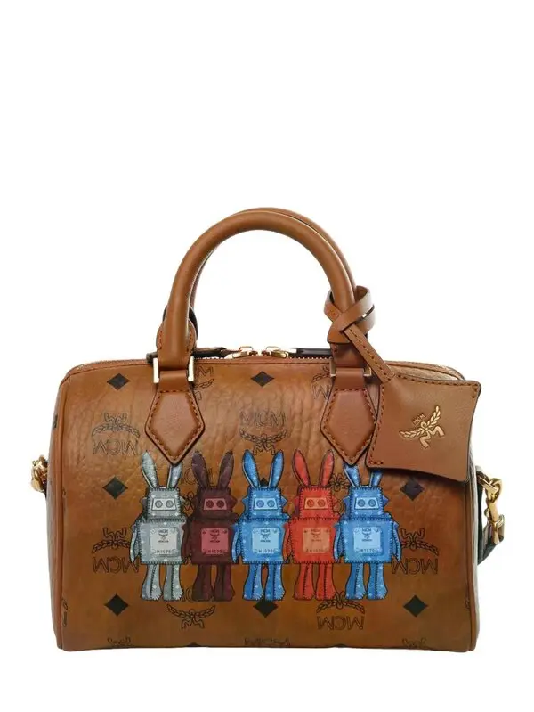 Mcm Ella Vi Boston Top Handle Tote Bag - Neutrals