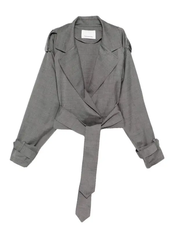 THE FRANKIE SHOP Simona Belted Jacket - Grey