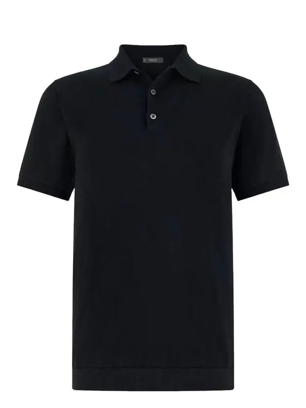 Boggi Milano Buttoned Polo Shirt - Black