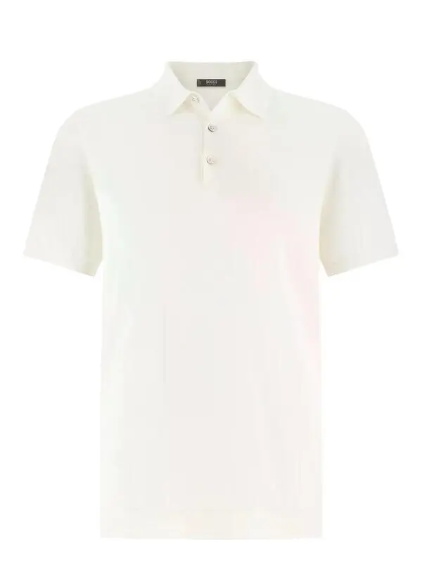 Boggi Milano Button Polo Shirt - Neutrals