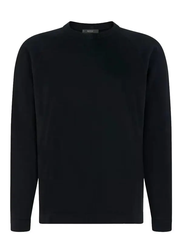 Boggi Milano Crew-neck Raglan-sleeve Sweater - Black