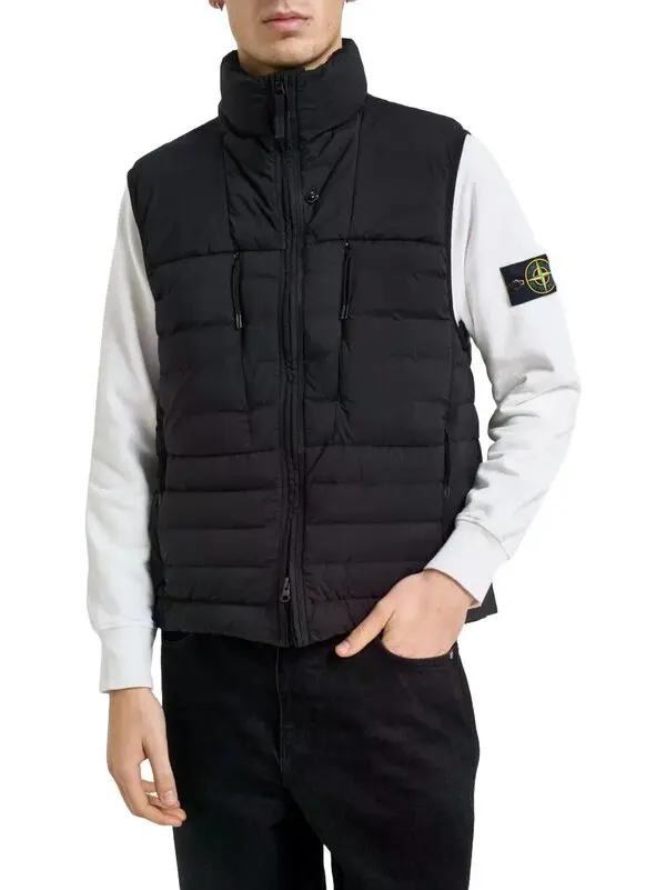 Stone Island Quilted Sleeveless Gilet - Black