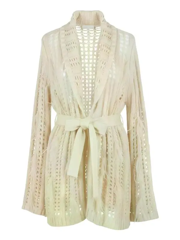TWINSET Belted Cardigan - Neutrals