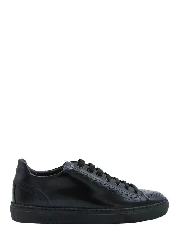 Moschino Brogue Trim Sneakers - Black