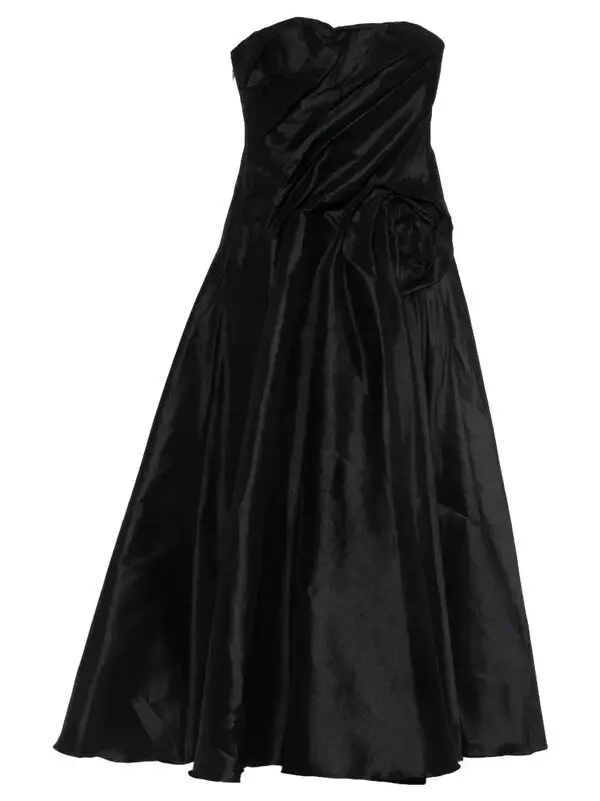 Acler Rosette Midi Dress - Black