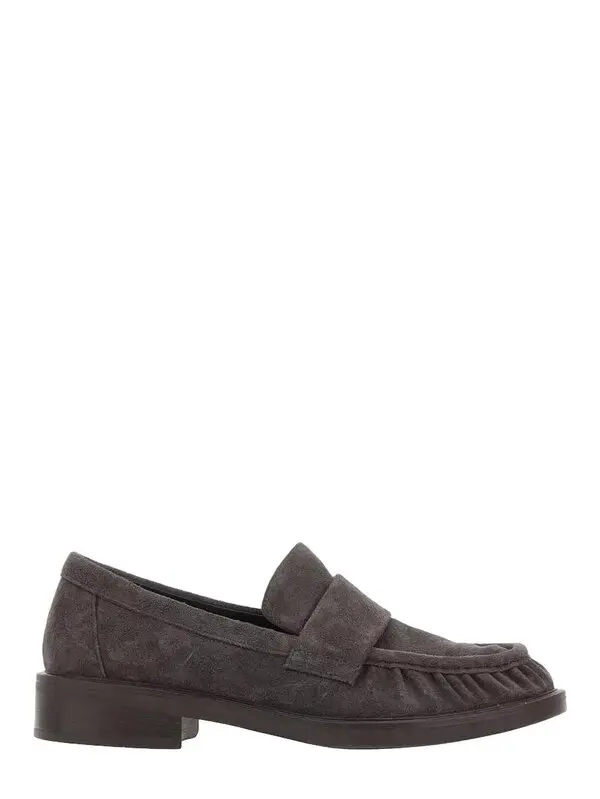 STRATEGIA SHOES Romy Suede Loafers - Grey