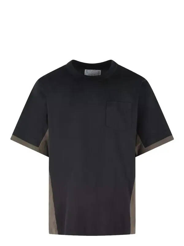 Sacai Patch-pocket Stitch-detail T-shirt - Black