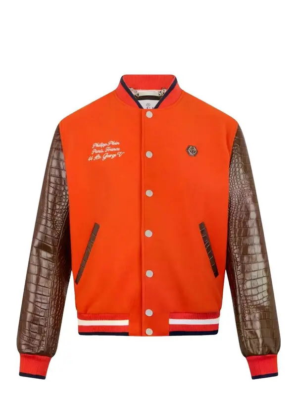 Philipp Plein Logo-detail Bomber Jacket - Orange