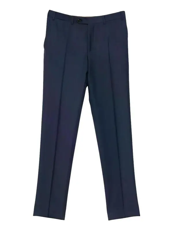 Canali Button Trousers - Blue
