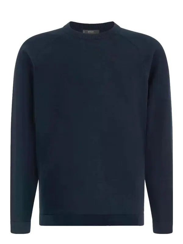 Boggi Milano Crew Neck Raglan-sleeve Sweater - Blue