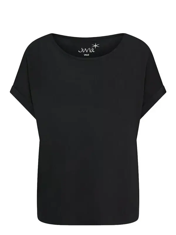 JUVIA Rolled-sleeve T-shirt - Black