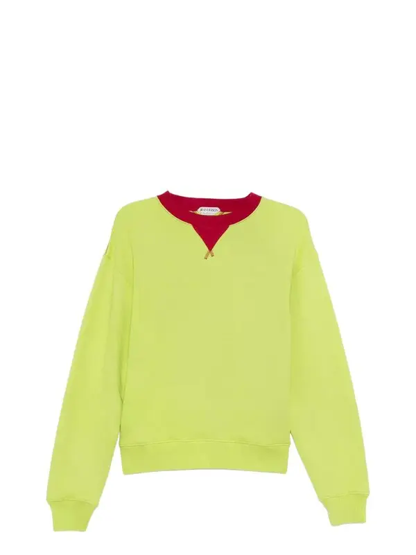 JW Anderson Contrast-collar Sweatshirt - Green