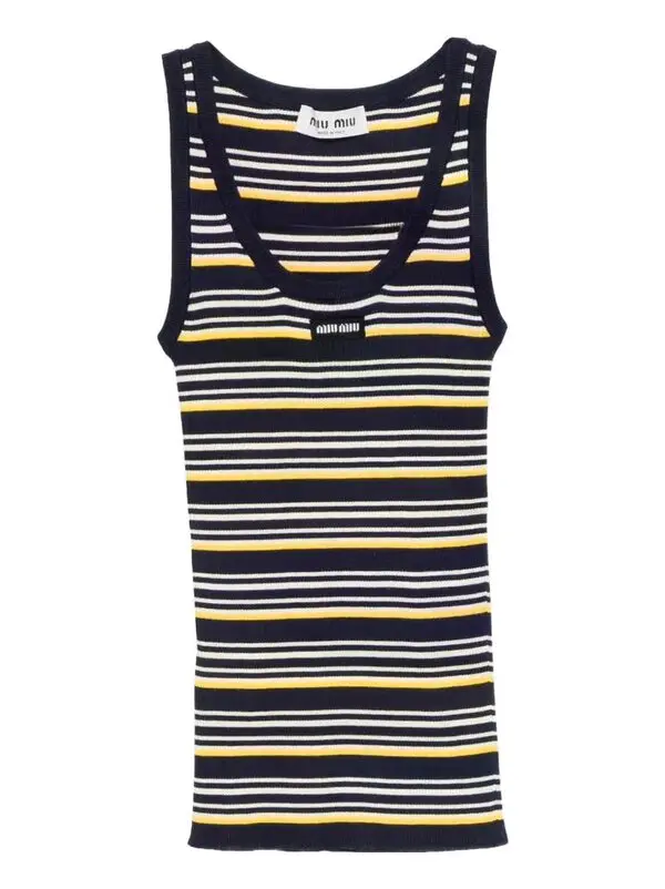 Miu Miu Striped Tank Top - Blue