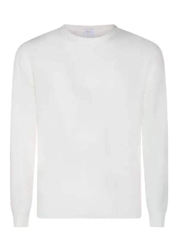 04651 / A TRIP IN A BAG Knitted Crew-neck Jumper - White