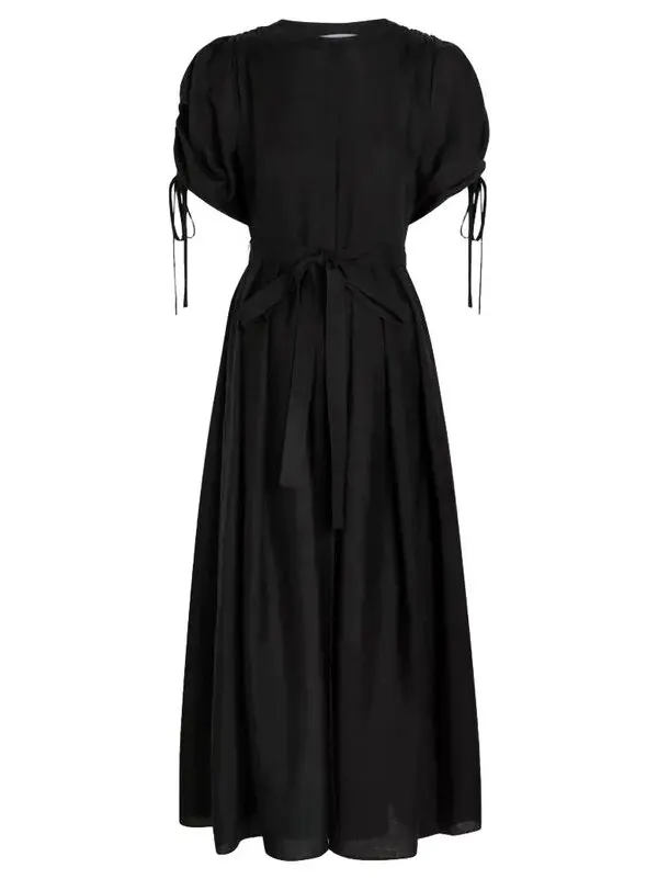 Gabriela Hearst Tie-detailed Midi Dress - Black