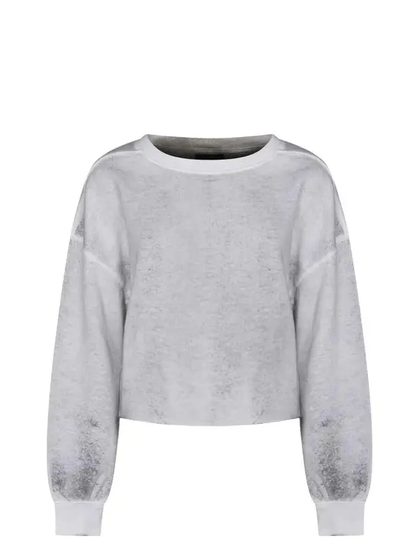 THOM KROM Long-sleeve Cropped Sweatshirt - Grey