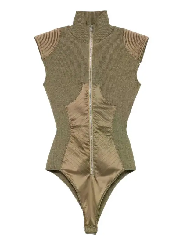 Jean Paul Gaultier Ribbed-knit Body - Green