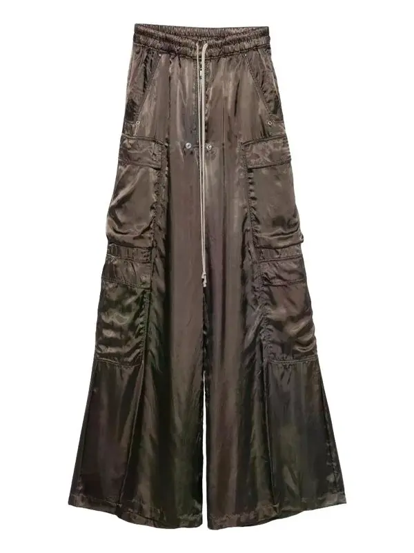 Rick Owens Cargo Drawstring Palazzo Pants - Brown