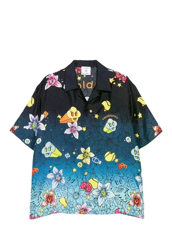 Casablanca Floral-print Shirt - Black