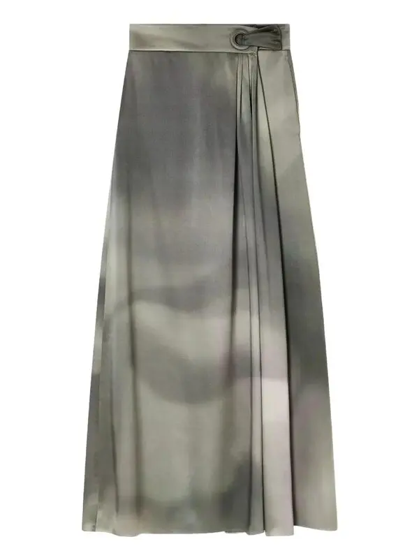 Giorgio Armani Pleated Maxi Skirt - Grey