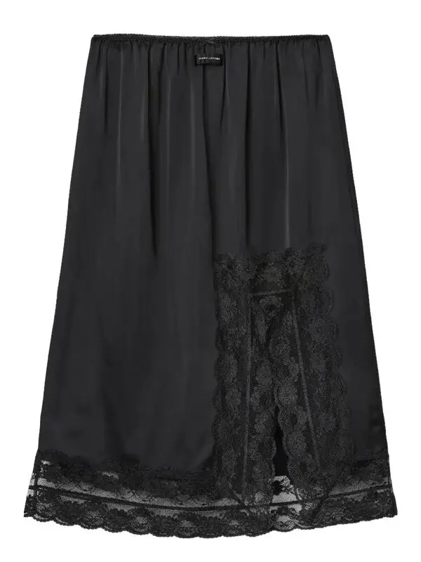 Marc Jacobs Lace-detail Slip Midi Skirt - Black
