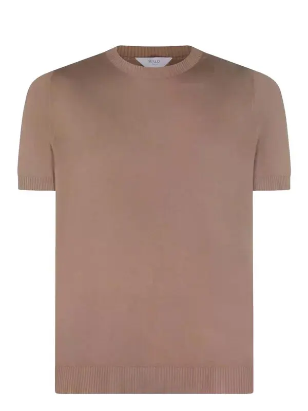 Malo Knitted T-shirt - Brown
