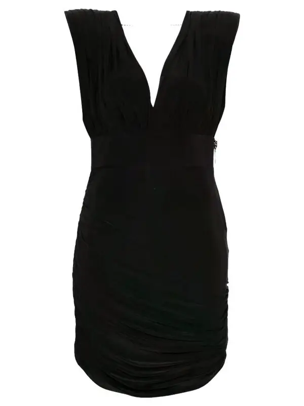 MITILIANE COUTURE Draped Mini Dress - Black