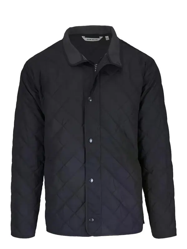 Peter Millar Quilted Button Jacket - Black