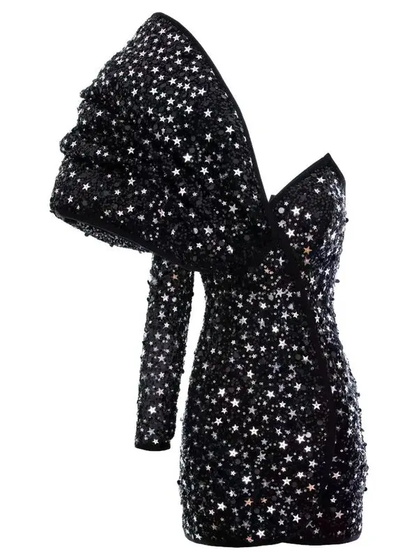 MITILIANE COUTURE Stella Sequin Mini Dress - Black
