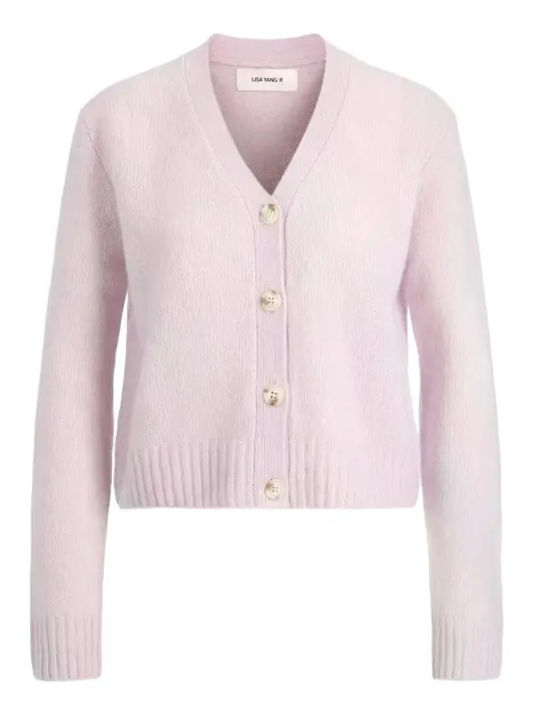 LISA YANG Marionette Buttoned V-neck Cardigan - Pink
