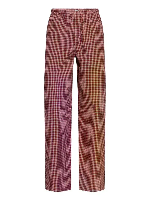 Vetements Checked Trousers - Red