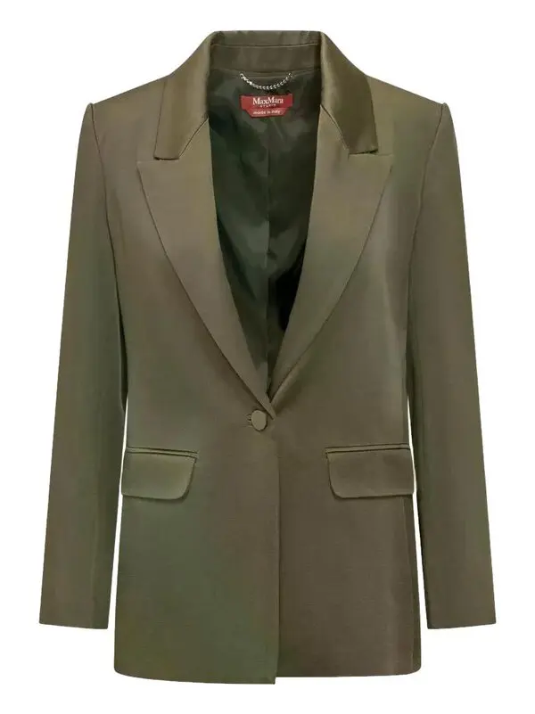 Max Mara Notched Lapel Blazer - Green