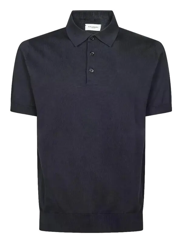 PAOLO PECORA Buttoned Polo Shirt - Black