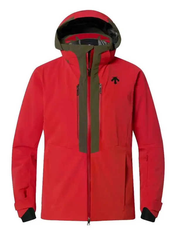 DESCENTE Hooded Ski Jacket - Red
