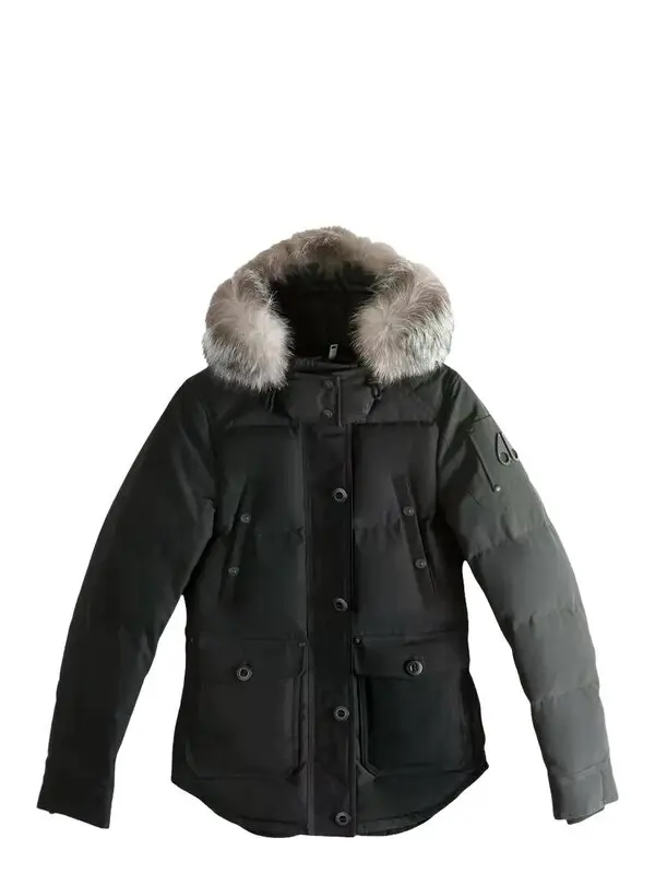 Moose Knuckles Anguille Fur-trim Jacket - Black