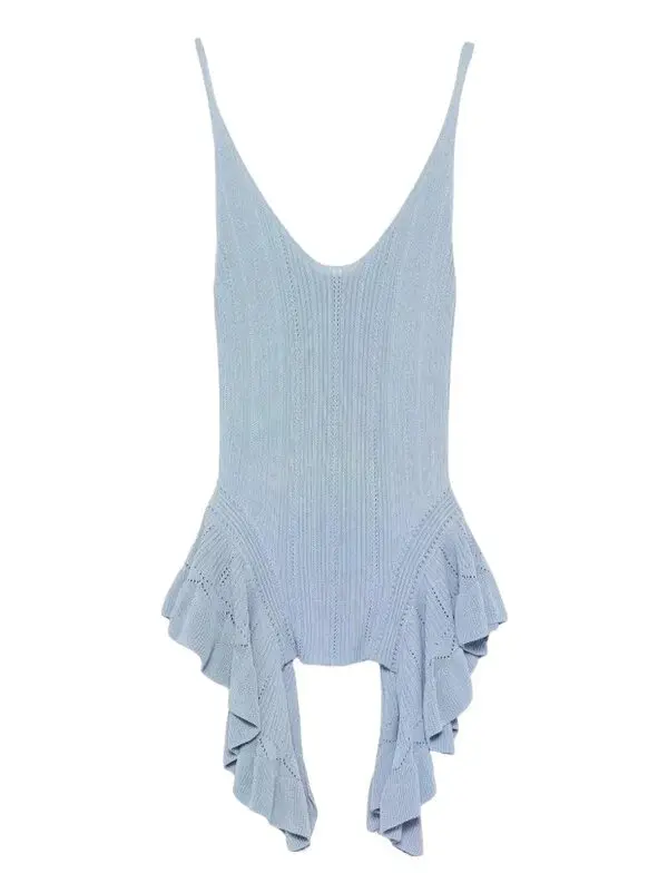 Blumarine V-neck Top - Blue