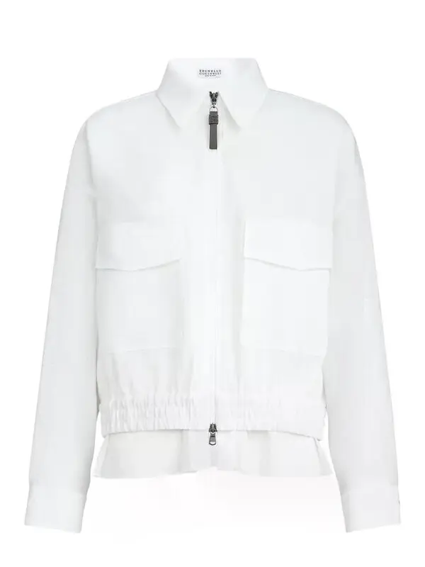 Brunello Cucinelli Zip-up Jacket - White
