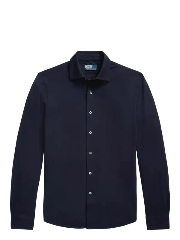 Polo Ralph Lauren Micro Mesh Button Shirt - Blue