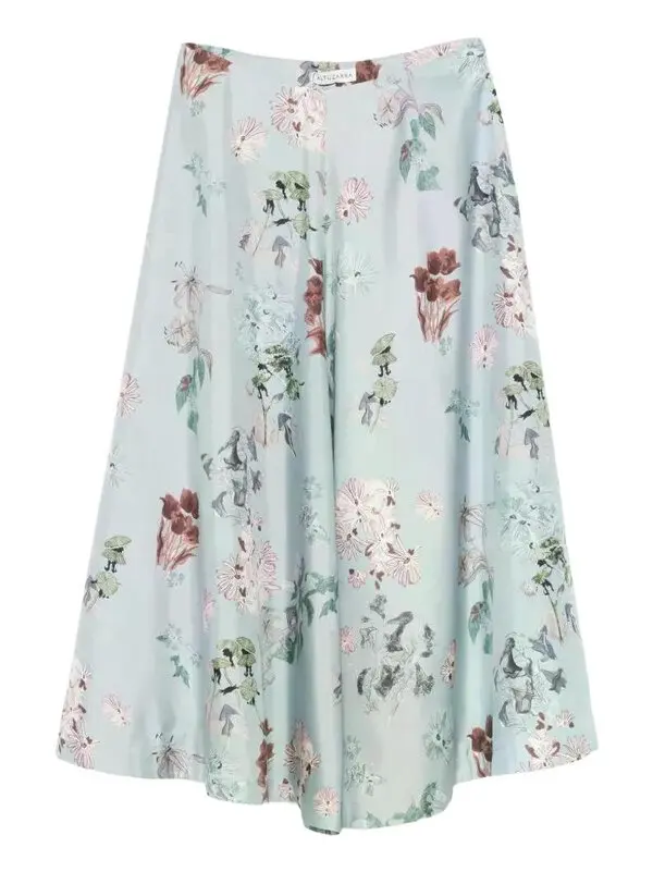 Altuzarra Floral Print Midi Skirt - Blue