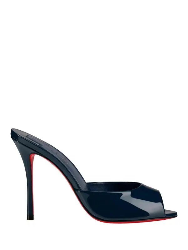 CHRISTIAN LOUBOUTIN Me Dolly 100 Patent Leather Mules - Navy