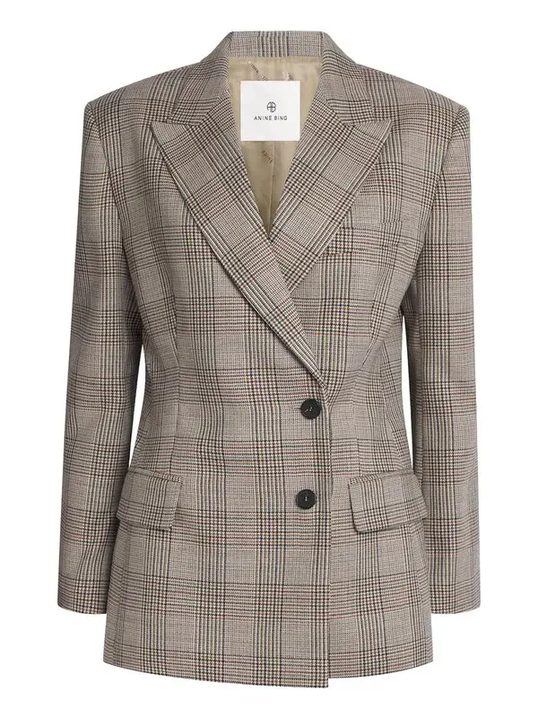 ANINE BING Wool Aretha Blazer - Brown