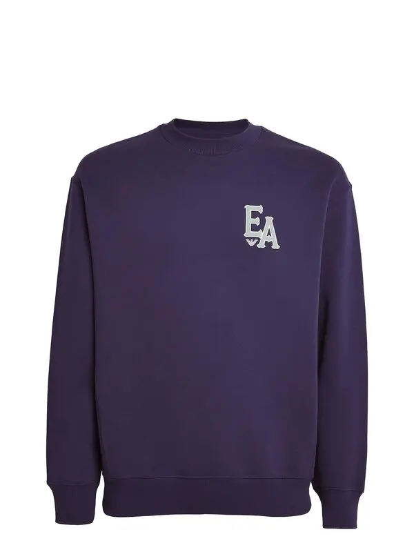 Emporio Armani Cotton Logo Sweatshirt - Black