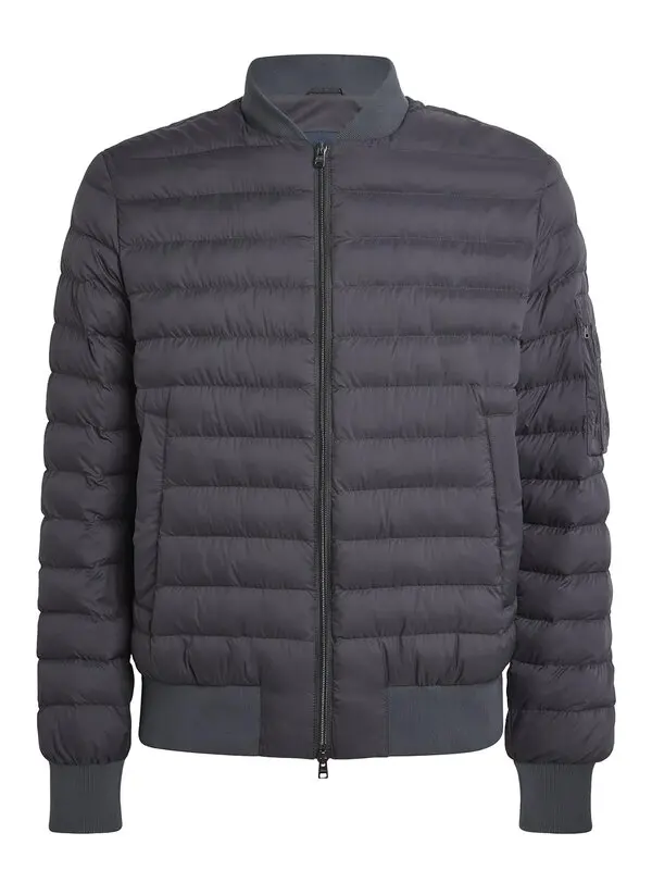 Herno Quilted Bomber Jacket - Grey