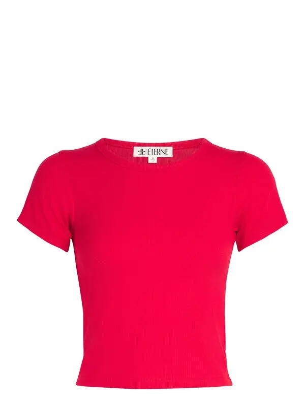 Eterne Ribbed Baby T-shirt - Red
